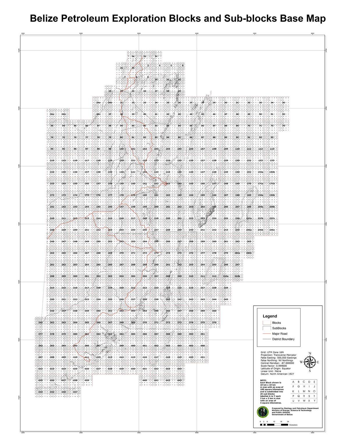 Exploration Blocks and Subblocks Base Map – Geology